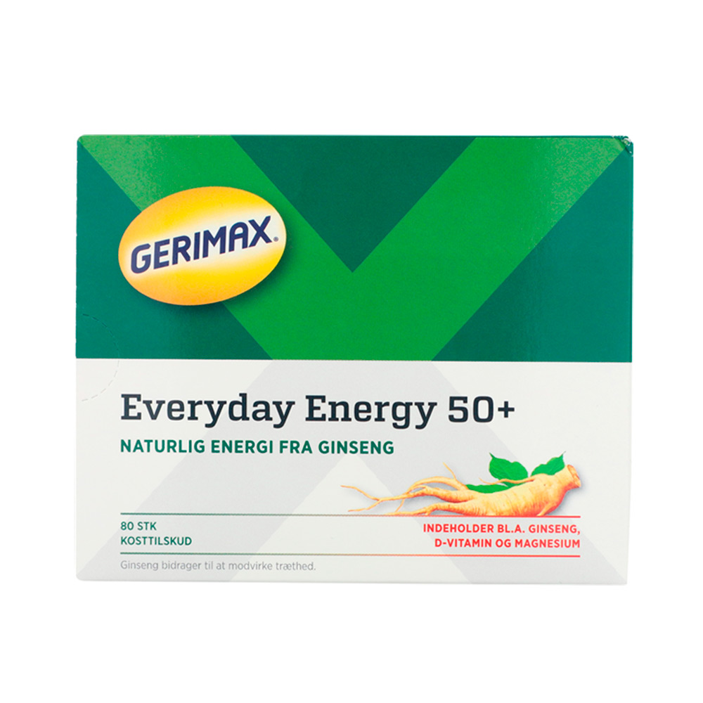 Gerimax Everyday Energy 50+ (80 stk) » Protein Giganten